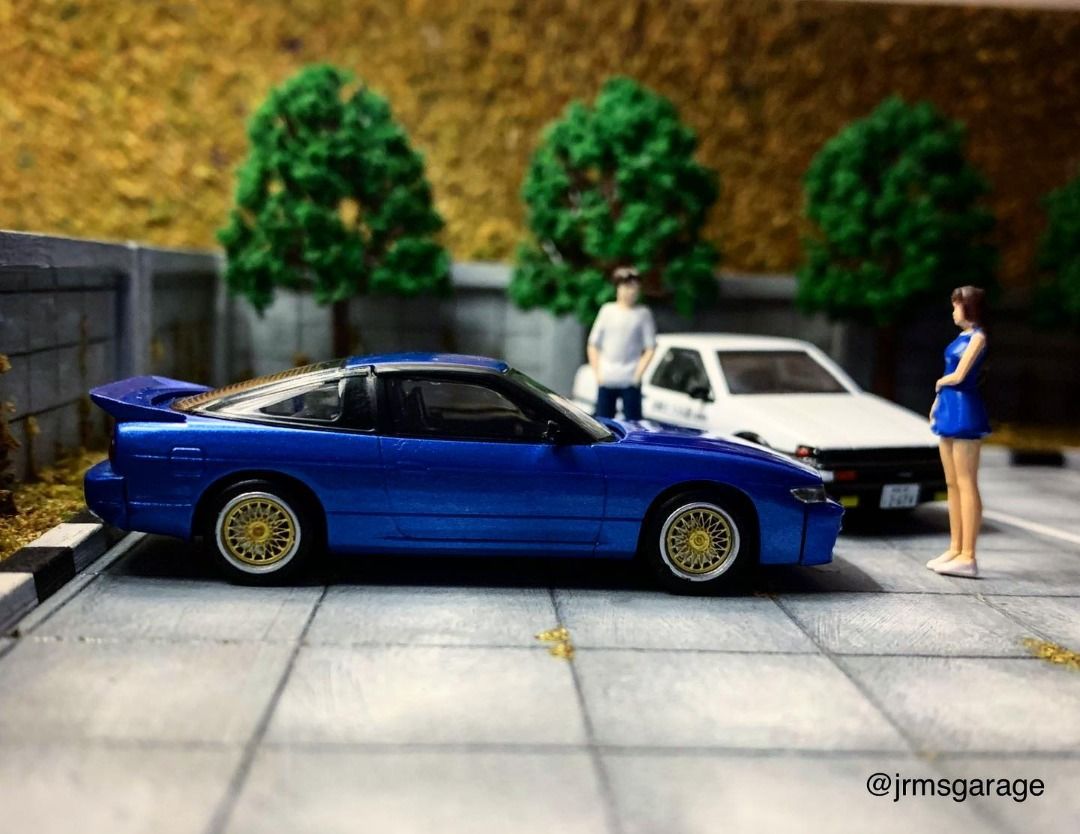 絕版 最細致 頭文字d sil80 1/64 1:64 YES X Peako yumebox Nissan Sileighty RPS13 S13 bbs rm 真子 沙雪 tomica ...