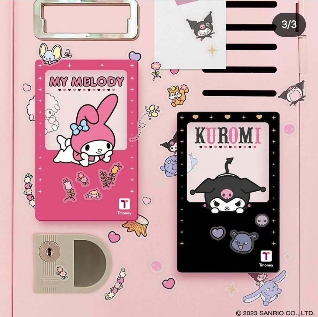 【全新】 SANRIO Character KUROMI Tmoney Card + Stickers Set 韓國 T-money 交通咭 ...