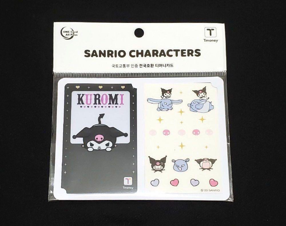 【全新】 SANRIO Character KUROMI Tmoney Card + Stickers Set 韓國 T-money 交通咭 ...