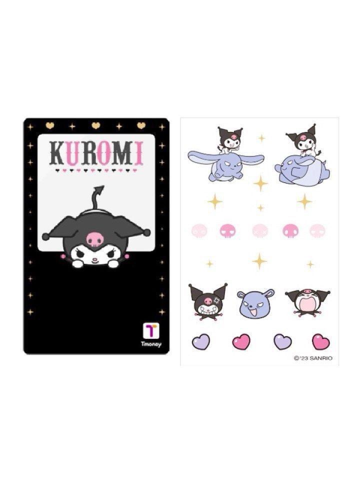 【全新】 SANRIO Character KUROMI Tmoney Card + Stickers Set 韓國 T-money 交通咭 ...