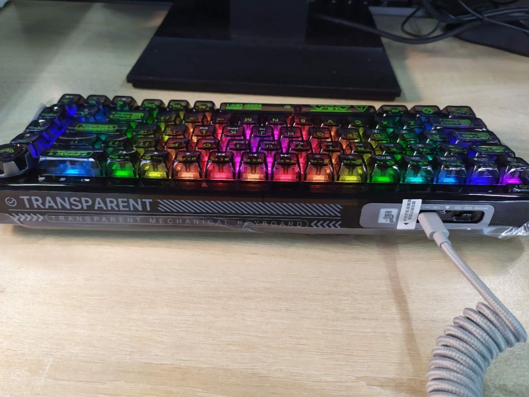 AULA Wind F68 Transparent Mechanical Keyboard, Computers & Tech, Parts ...