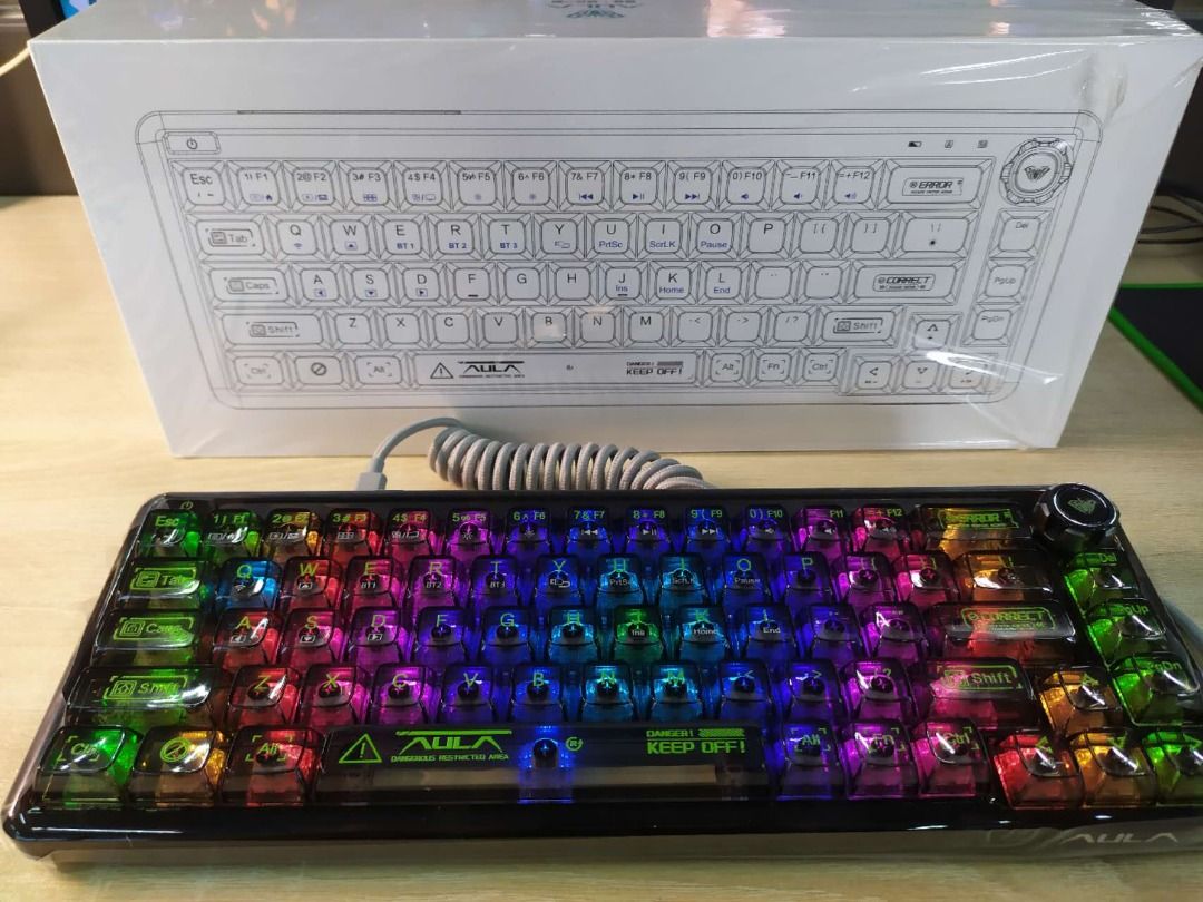 AULA Wind F68 Transparent Mechanical Keyboard, Computers & Tech, Parts ...