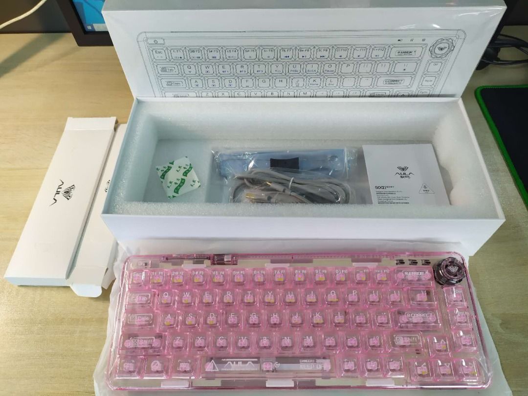 AULA Wind F68 Transparent Mechanical Keyboard, Computers & Tech, Parts ...