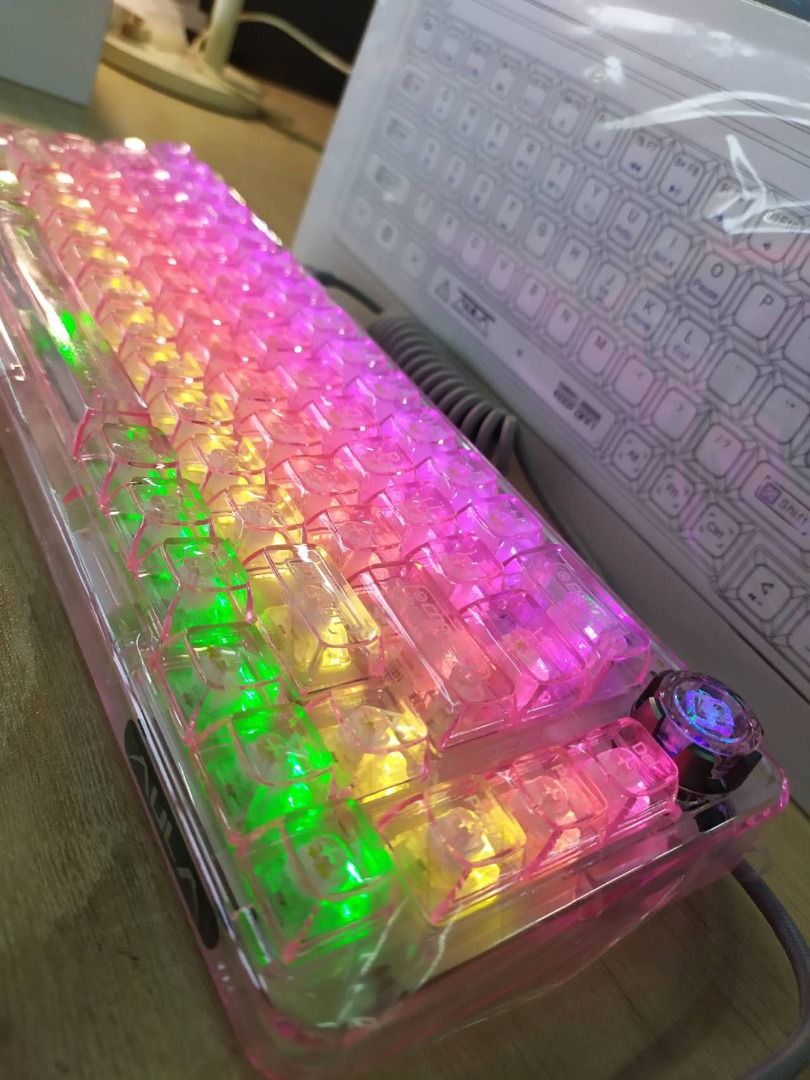 AULA Wind F68 Transparent Mechanical Keyboard, Computers & Tech, Parts ...
