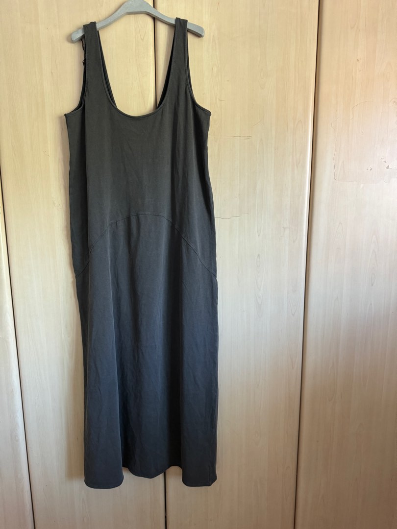 AUTH ZARA CHARCOAL GREY RELAXED CHILL LOOK STRAIGHT DRESS, Women's ...