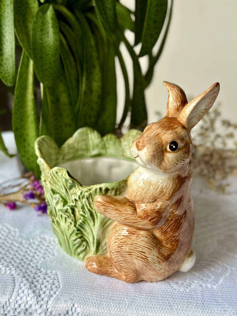 Big Bunny Rabbit Flower Pot, Furniture & Home Living, Home Decor, Vases ...