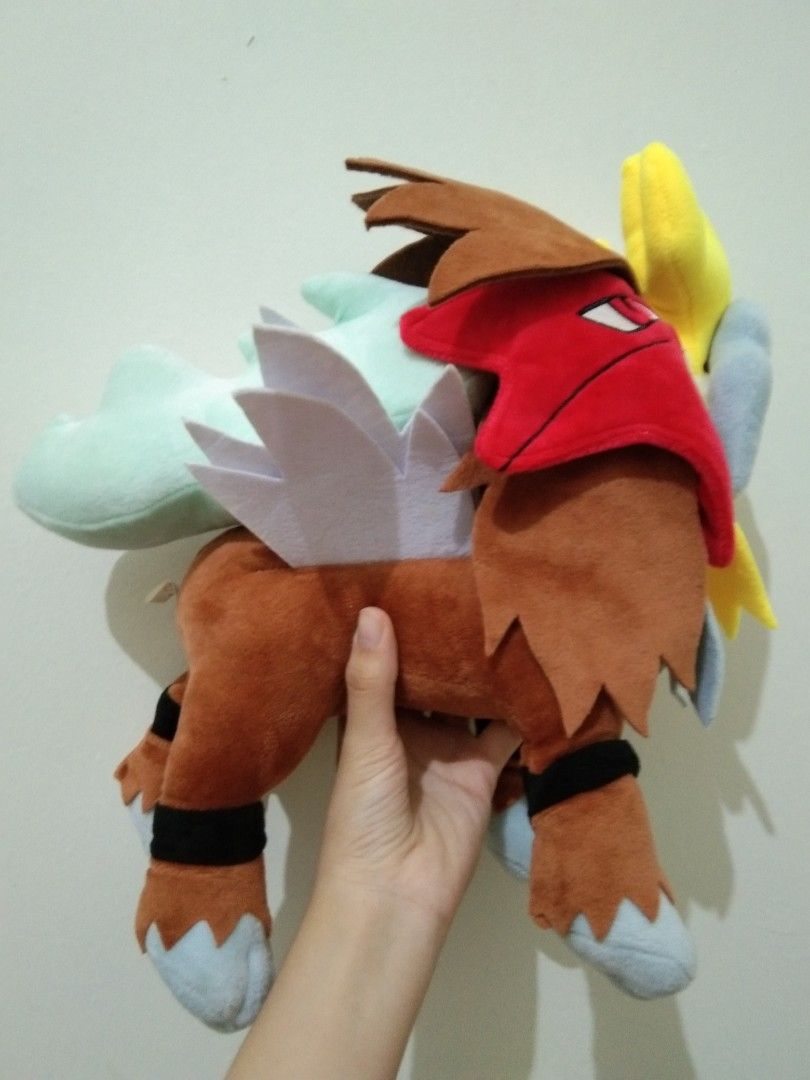 Big Olyfactory Pokemon Entei Legendary Johto Volcano Fire Dog Plush ...