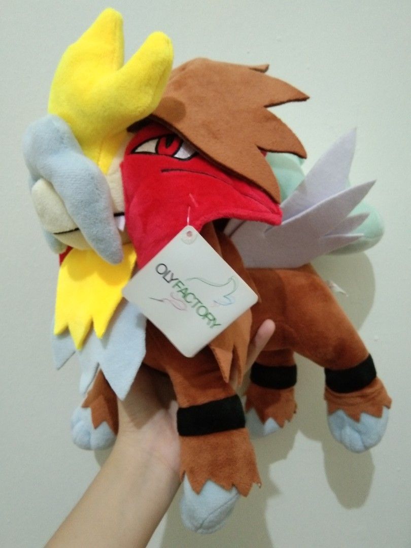 Big Olyfactory Pokemon Entei Legendary Johto Volcano Fire Dog Plush ...
