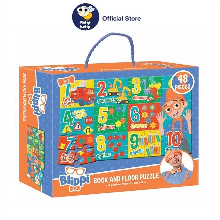 Blippi Giant Floor Puzzle for Preschool Kids to Learn Numbers ...