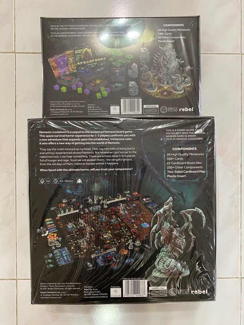 BNIB Nemesis Lockdown Boardgame with stretch goals by Awakened Game ...