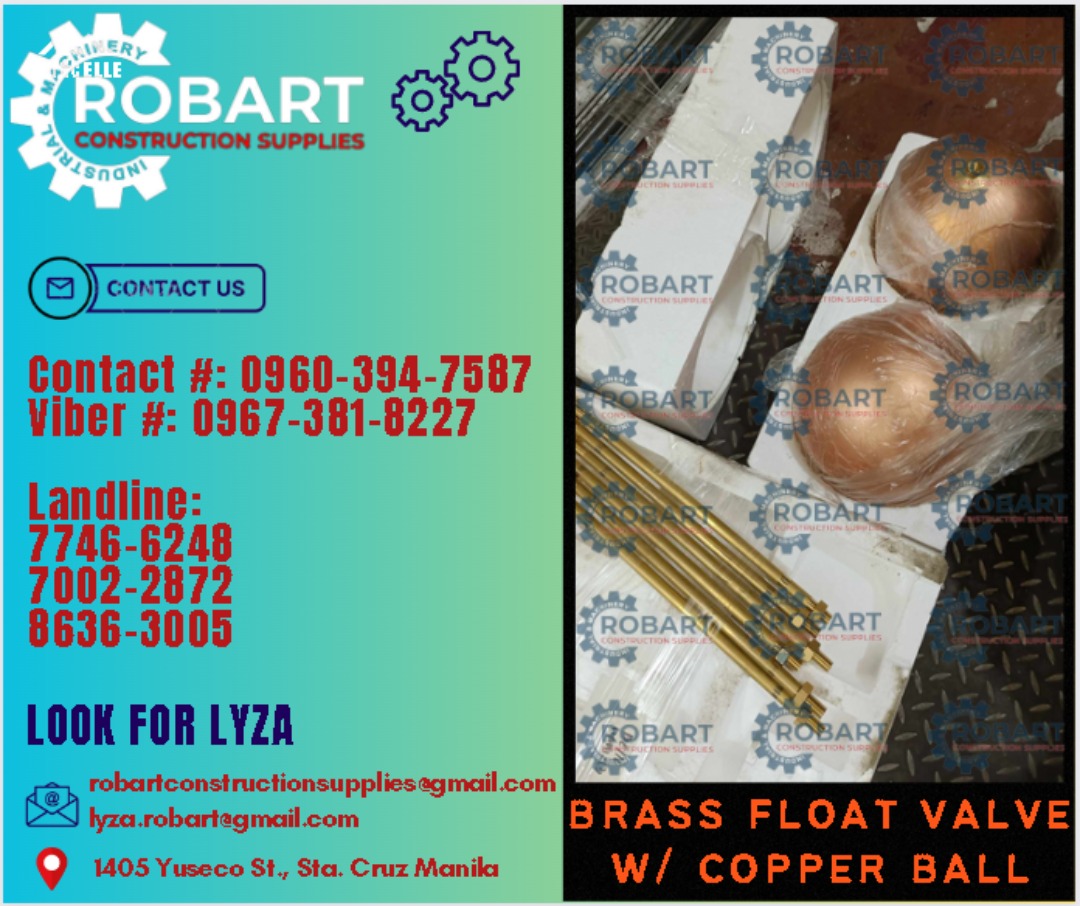 Brass Float Valve w/ Copper Ball, Commercial & Industrial, Construction ...