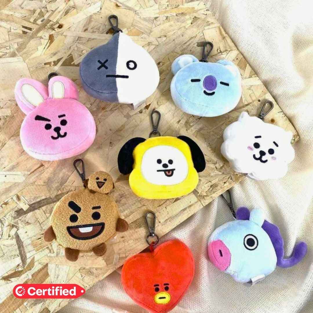 BT21 CHIMMY Plush Head Keychain, Hobbies & Toys, Memorabilia & Collectibles, Fan Merchandise on ...