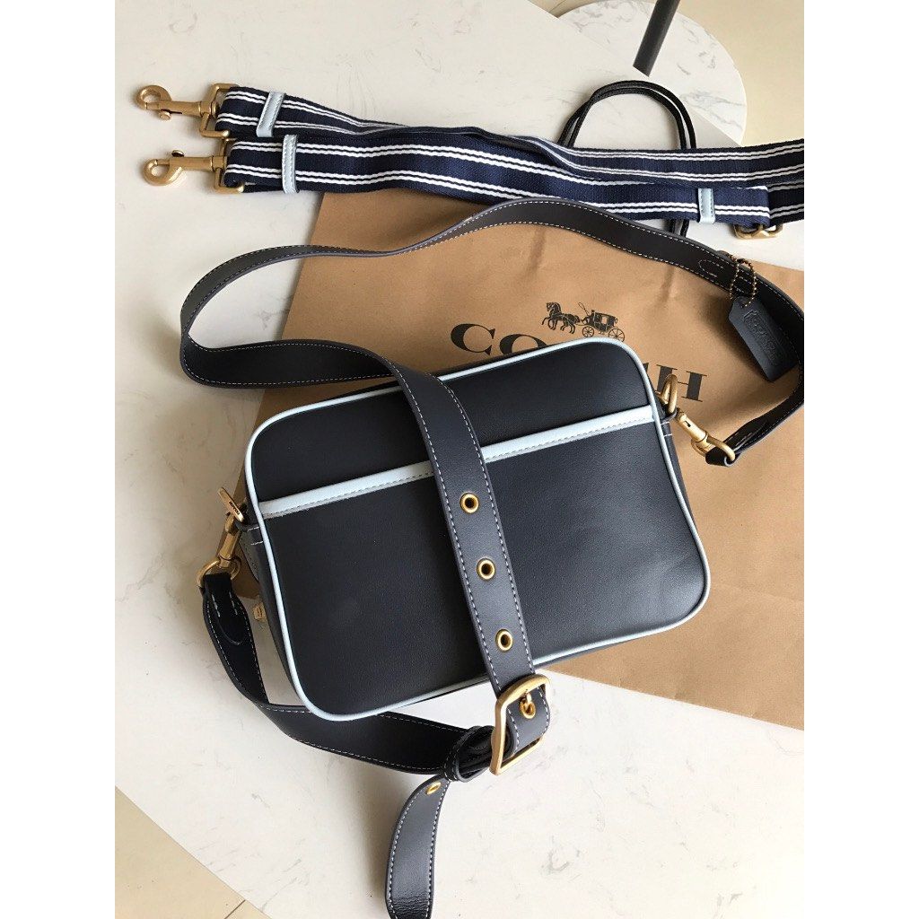 Coach Men Flight Camera Crossbody Bag Black, Barang Mewah, Tas & Dompet ...