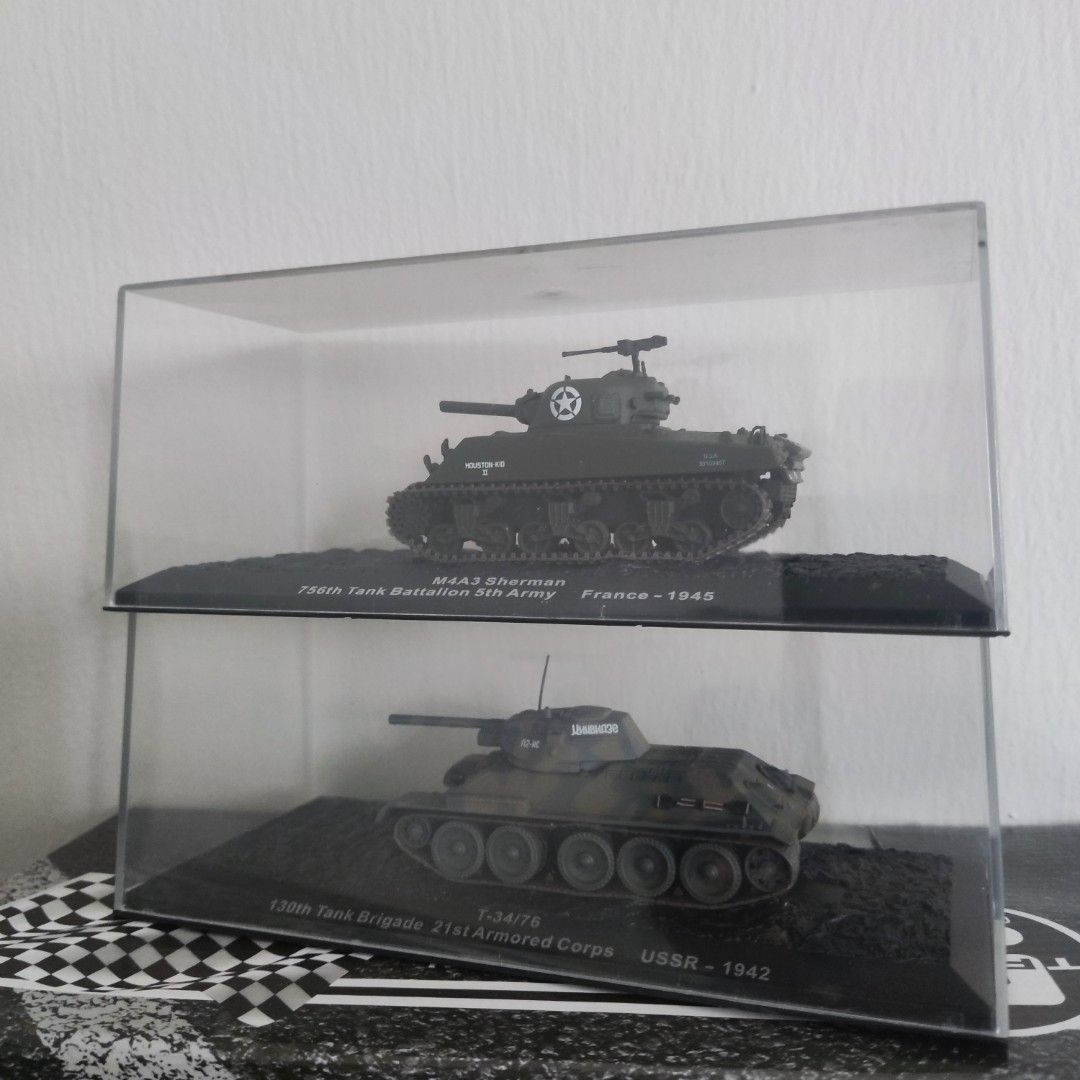 Combat Tanks Collection 4 Tanks (Sherman T-34 Panzers), Hobbies & Toys ...