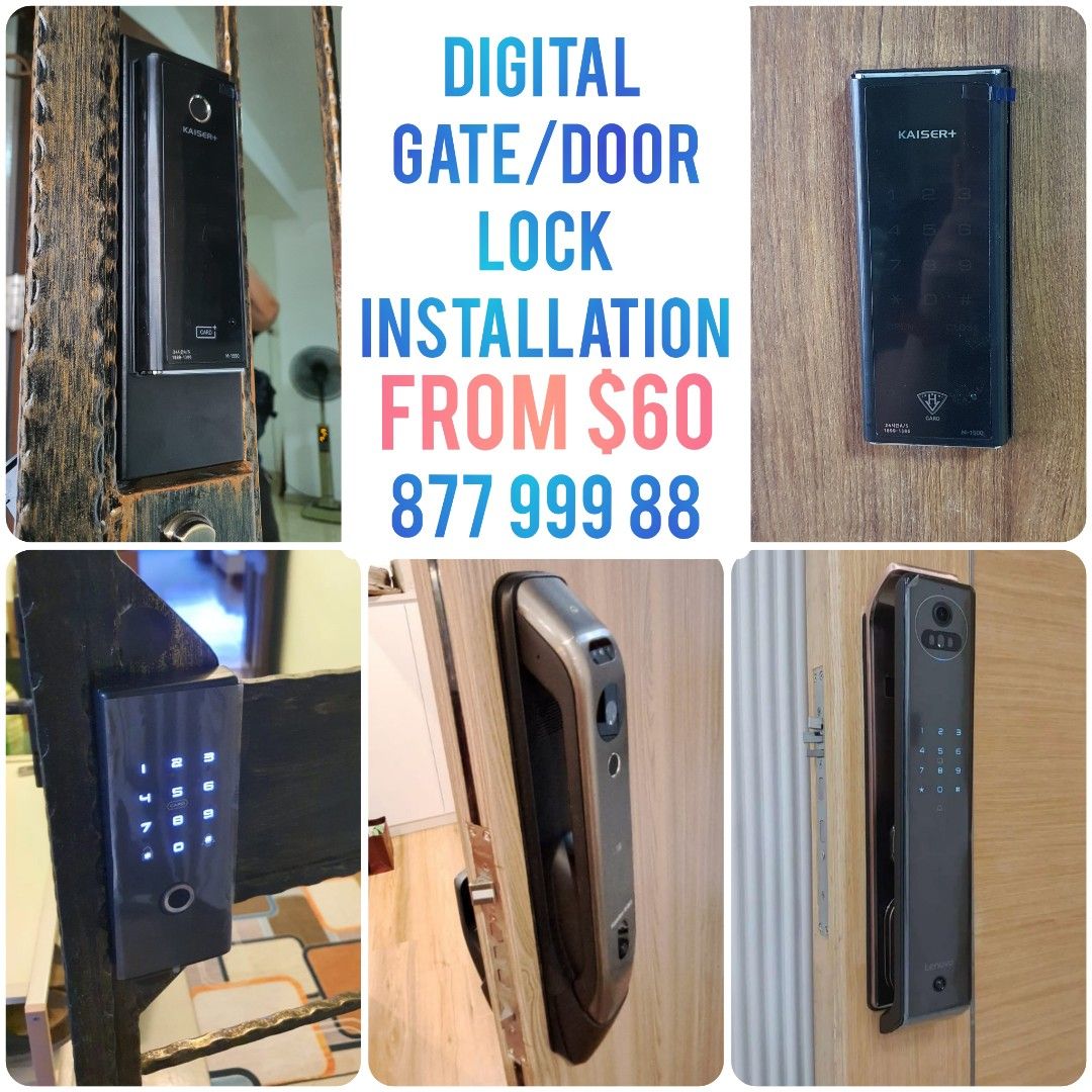 (Same/Next Day) Digital Lock + Normal Lock Installation Service ...