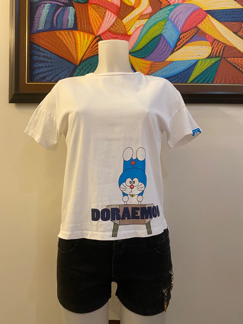 Doraemon Graphic tee, Women's Fashion, Tops, Shirts on Carousell