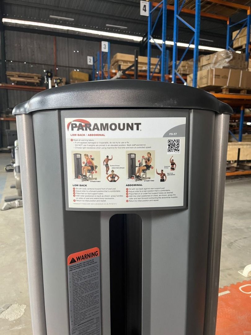 EQUIPMENT PARAMOUNT TRUE FITNESS LOW BACK / ABDOMINAL, Sports Equipment ...