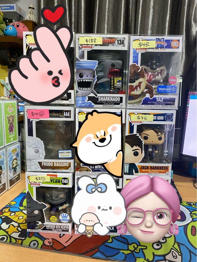 Funko Pops - Sharknado Bloody | Taz Flocked Space Jam | Lord of the rings Frodo Invisible ...