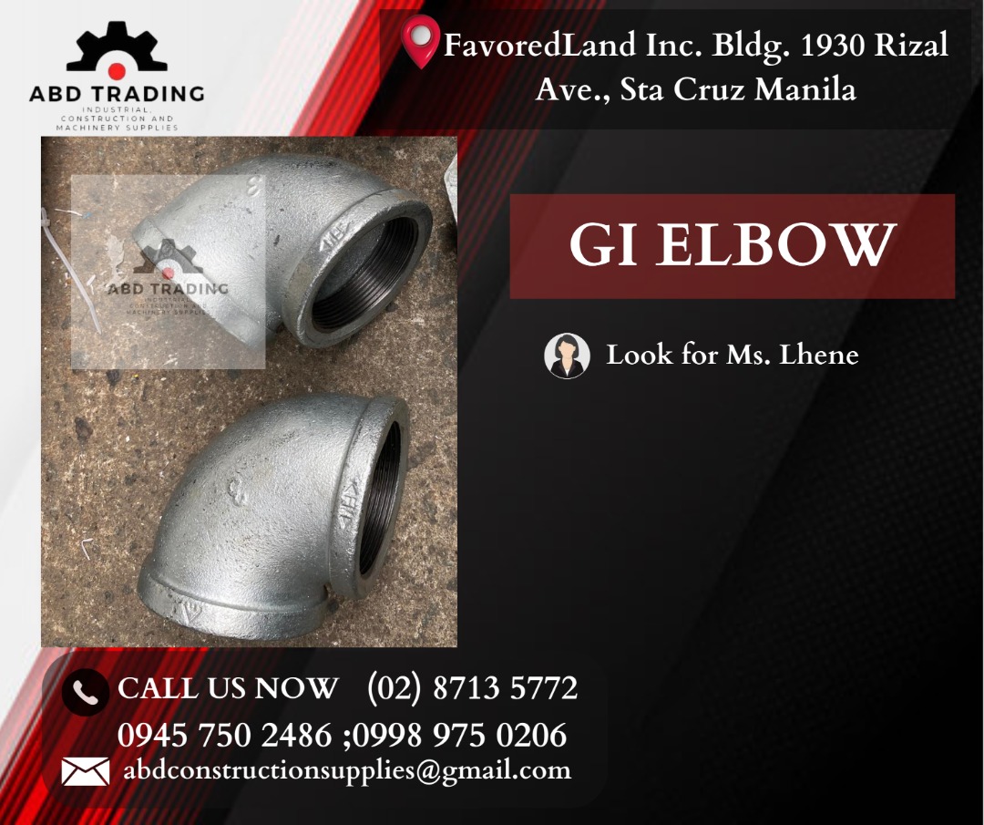 GI ELBOW 3", Commercial & Industrial, Construction Tools & Equipment on ...