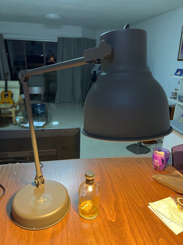 Hektar wireless charging Ikea desk lamp Furniture Home Living Lighting Fans Lighting on Carousell