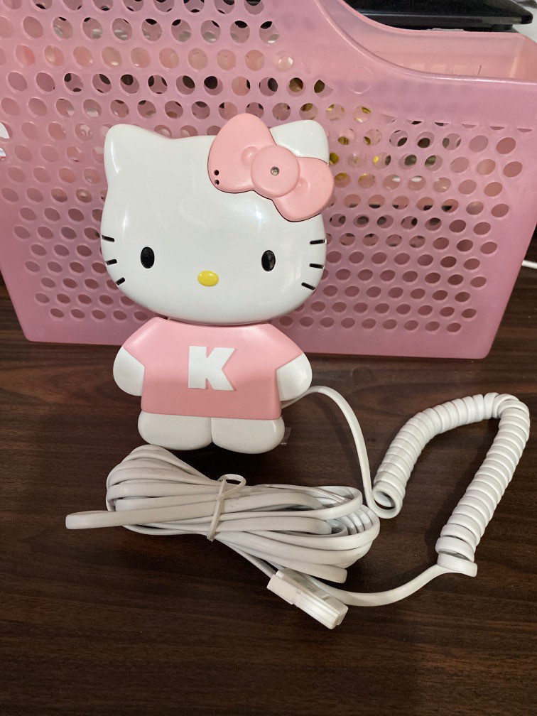 HELLO KITTY LANDLINE with adaptor ready, Hobbies & Toys, Memorabilia ...