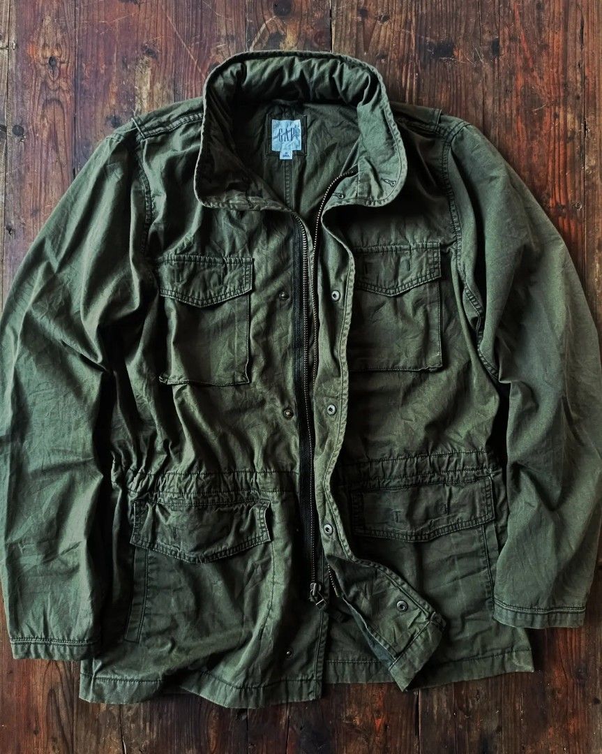 Jaket Army Fashion GAP Military Utility Field Jacket, Fesyen Pria ...