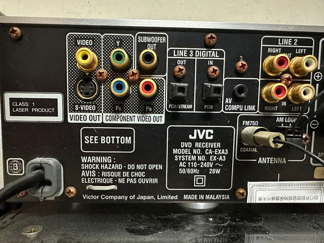 JVC CA EXA3 DVD CD USB 床頭音響 全機功能 全音域 木振膜核桃實木音箱 原廠遙控器, 耳機及錄音音訊設備, 音樂播放裝置 MP3及CD 播放器在旋轉拍賣