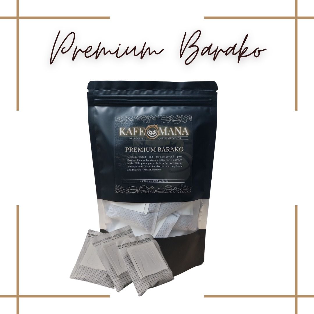 Kafe Mana PREMIUM BARAKO Coffee Drip Bag 5s, 10s, 50s Medium Ground ...