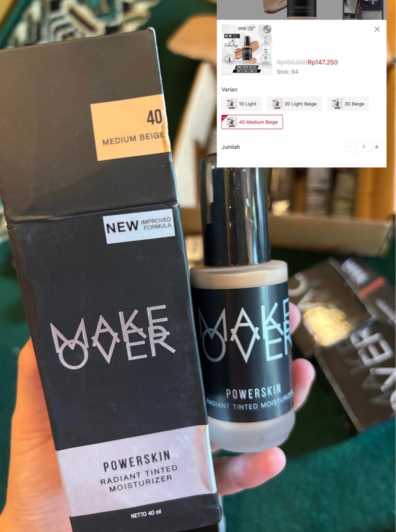 Makeover Powerskin Radiant Tinted Moisturizer, Kesehatan & Kecantikan ...