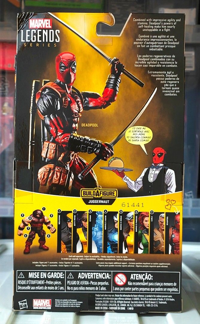Marvel Legends Deadpool (Juggernaut Wave), Hobbies & Toys, Toys & Games ...