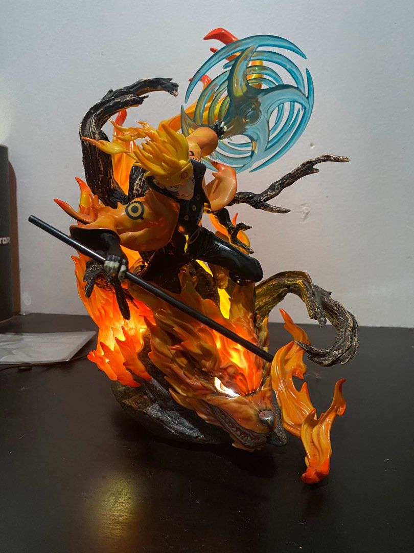 Naruto kurama statue with light, Hobbies & Toys, Toys & Games on Carousell