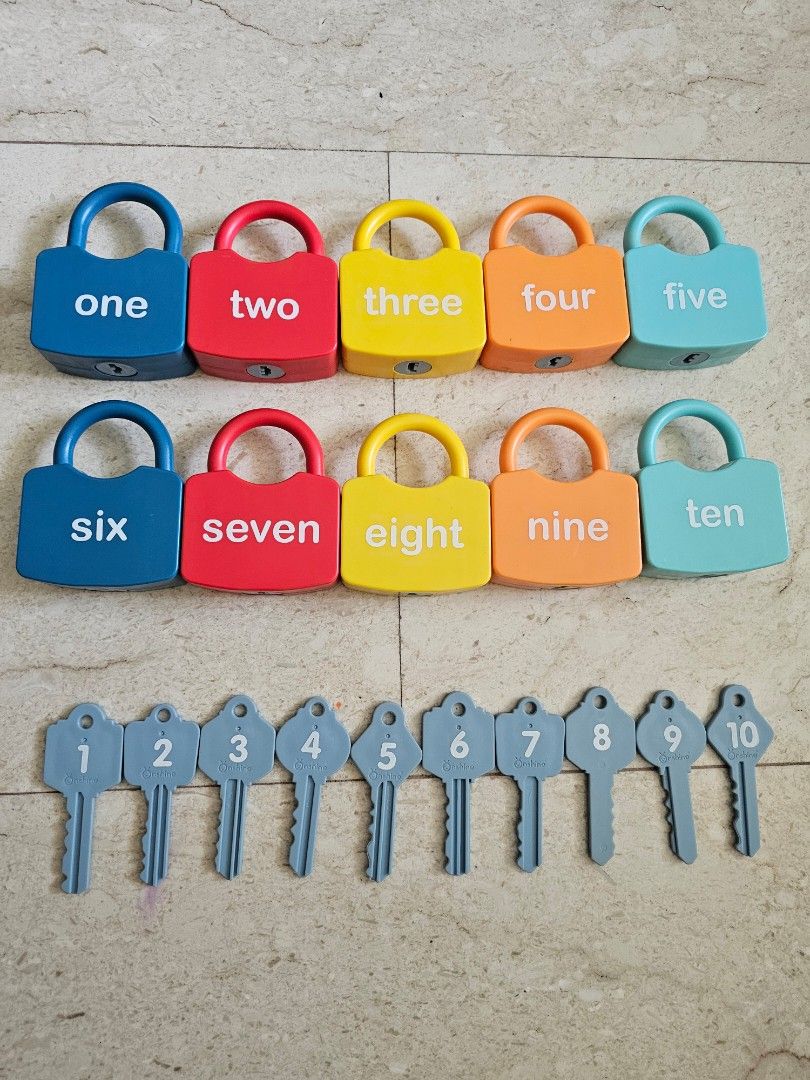 Number Learning Locks and Keys, Babies & Kids, Infant Playtime on Carousell