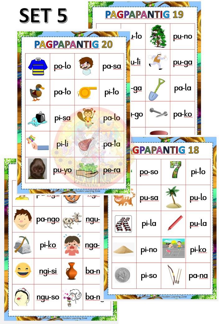 Pagpapantig ng mga Salita A4 chart, Hobbies & Toys, Toys & Games on Carousell