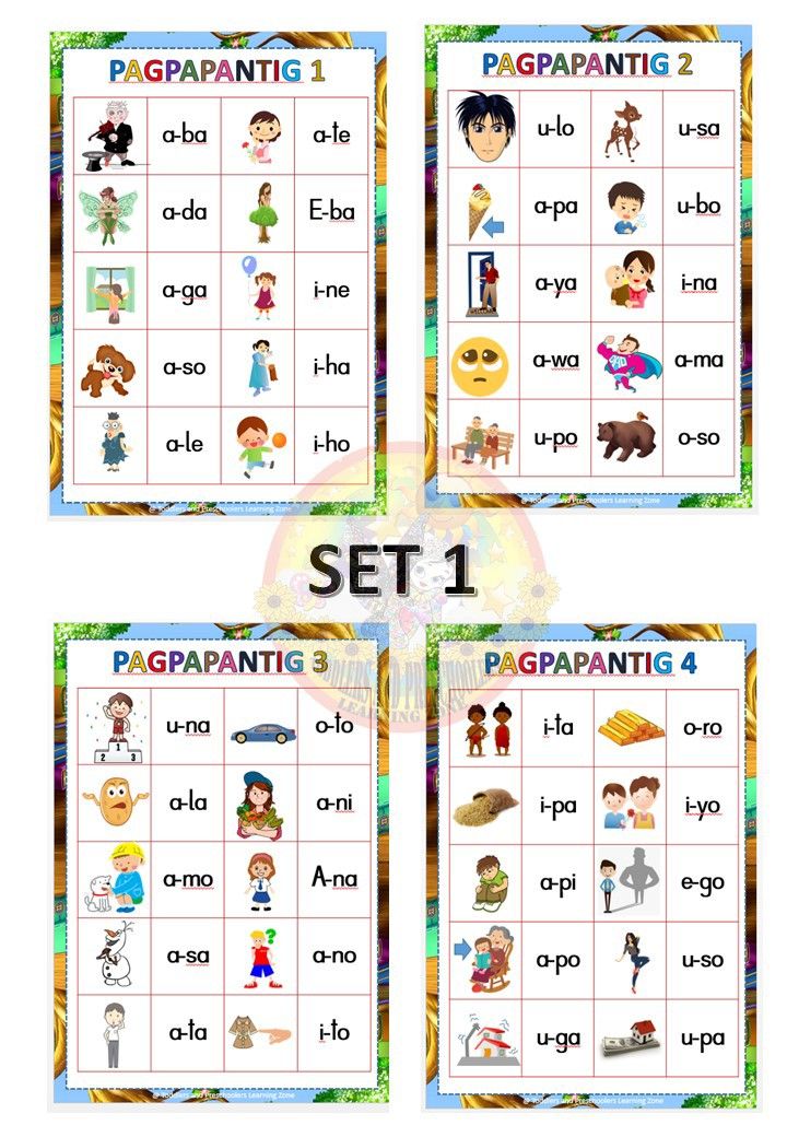 Pagpapantig ng mga Salita A4 chart, Hobbies & Toys, Toys & Games on Carousell