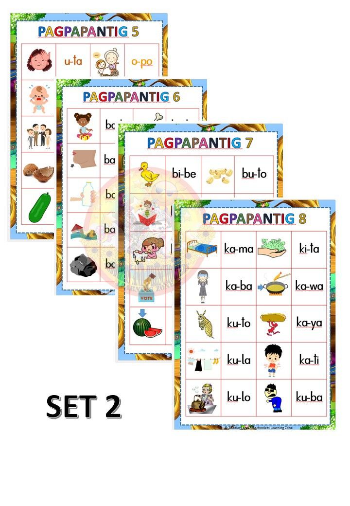 Pagpapantig ng mga Salita A4 chart, Hobbies & Toys, Toys & Games on Carousell