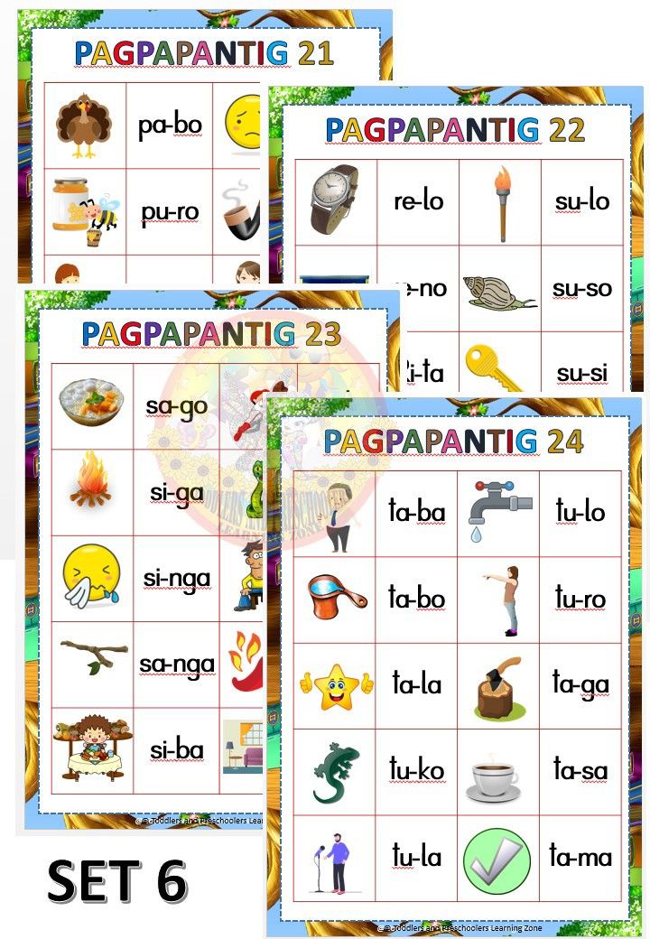 Pagpapantig ng mga Salita A4 chart, Hobbies & Toys, Toys & Games on Carousell