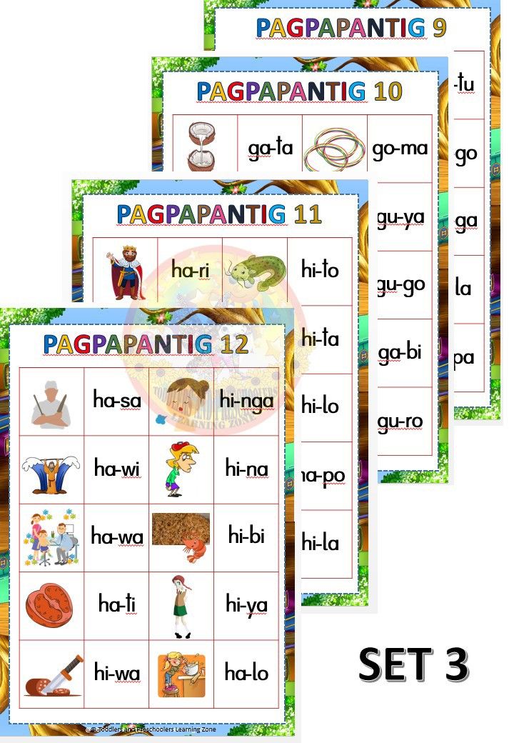 Pagpapantig ng mga Salita A4 chart, Hobbies & Toys, Toys & Games on Carousell