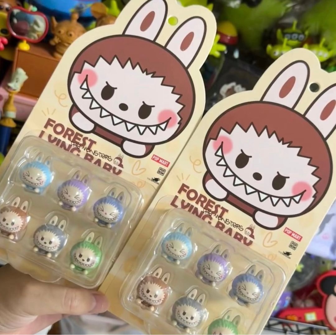 [PO] POPMART labubu zimomo forest lying baby exclusive pop beans ...