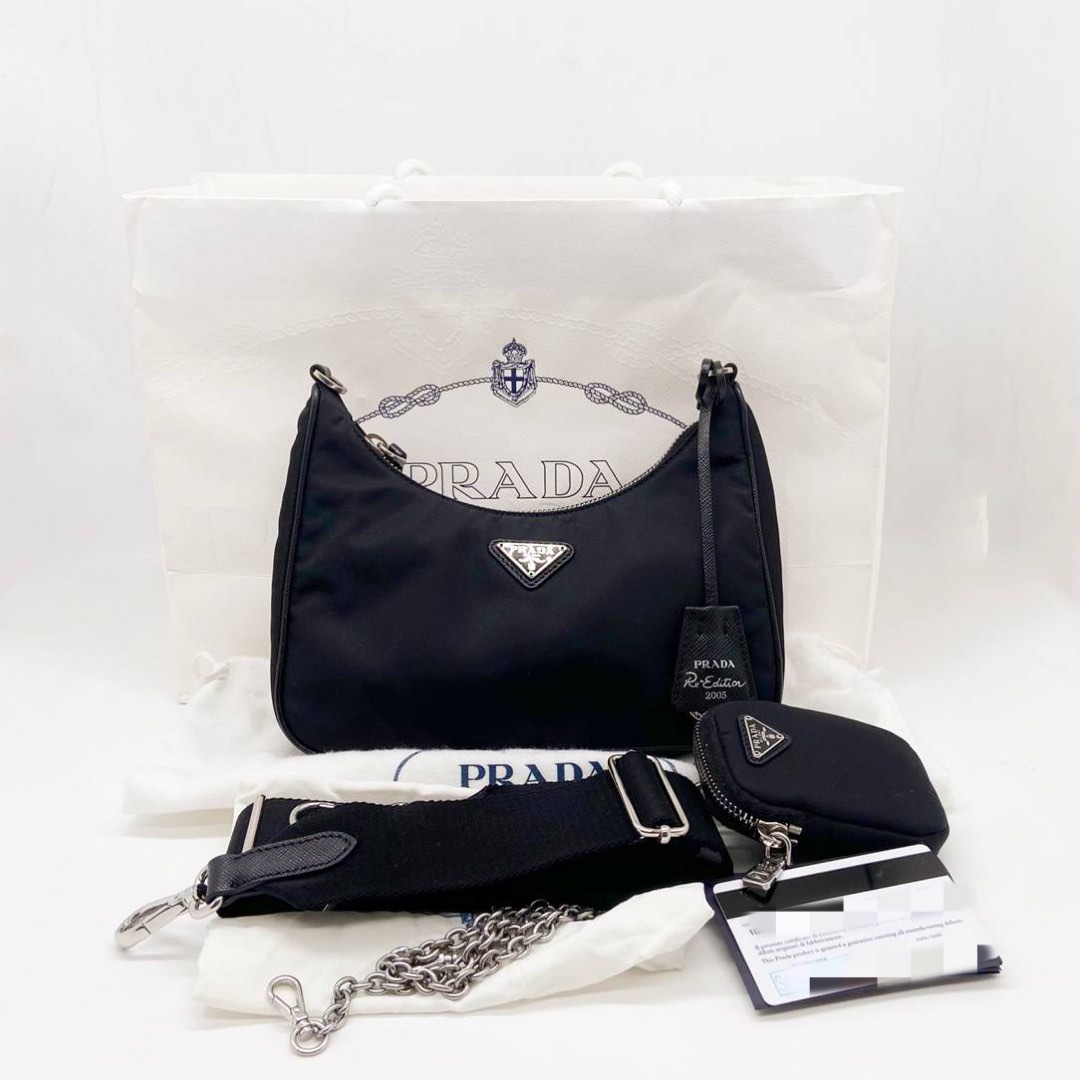 [PRE-ORDER] Preloved Prada Hobo 3in1, Luxury, Bags & Wallets on Carousell