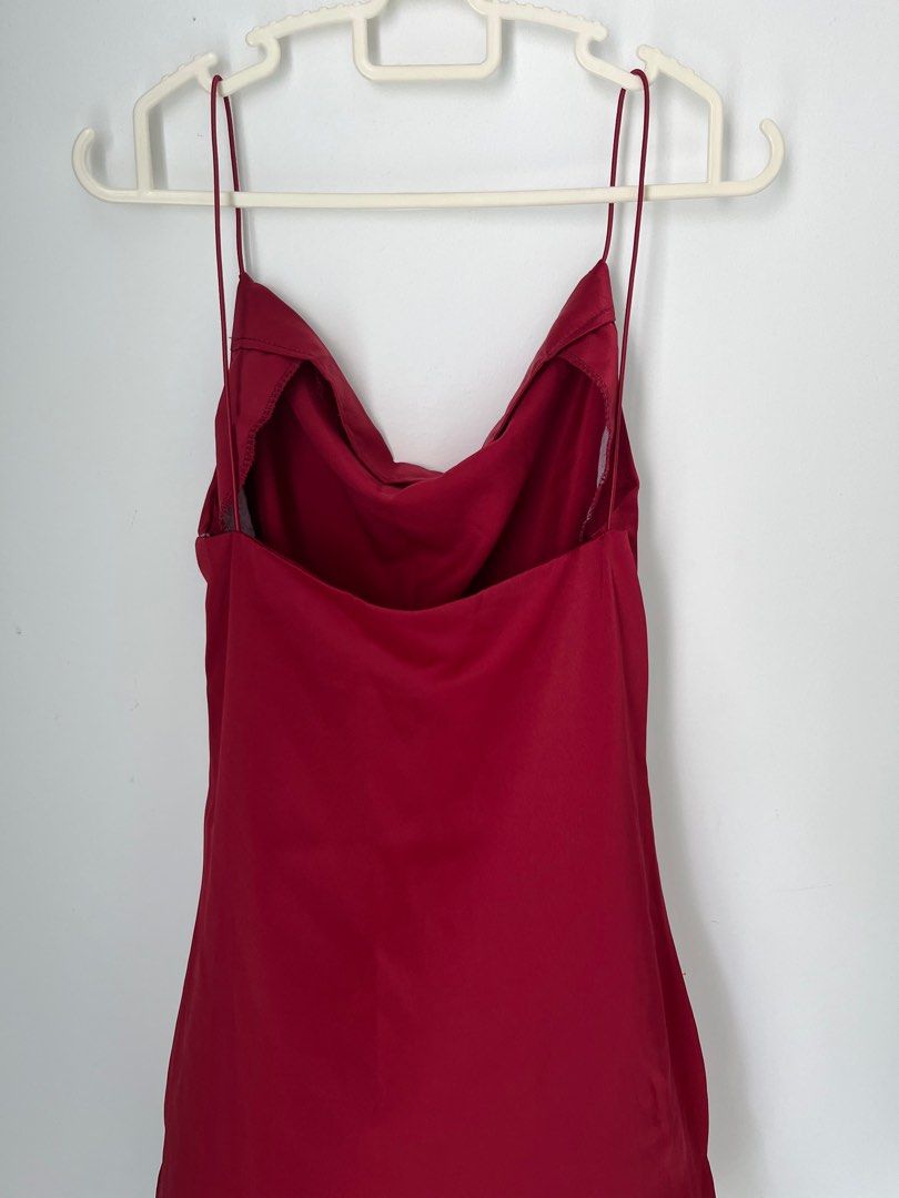 Red Cami Dress, Women's Fashion, Dresses & Sets, Dresses on Carousell