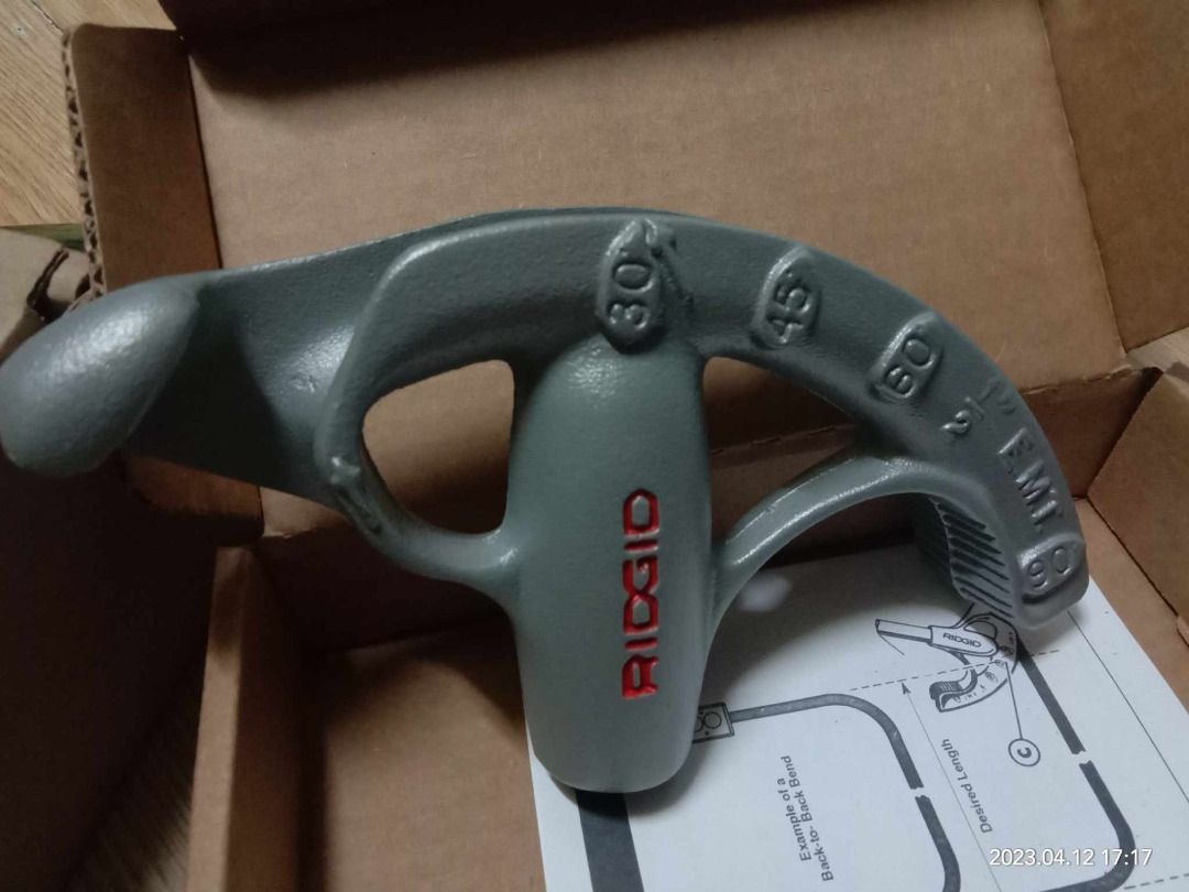 RIDGID "EMT" CONDUIT BENDER AVAILABLE (1/2", 3/4",1"), Commercial ...