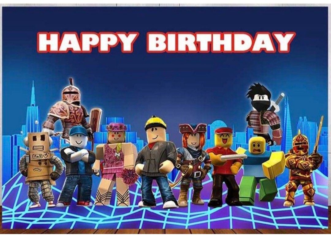 Roblox birthday banner, Hobbies & Toys, Stationery & Craft, Other ...