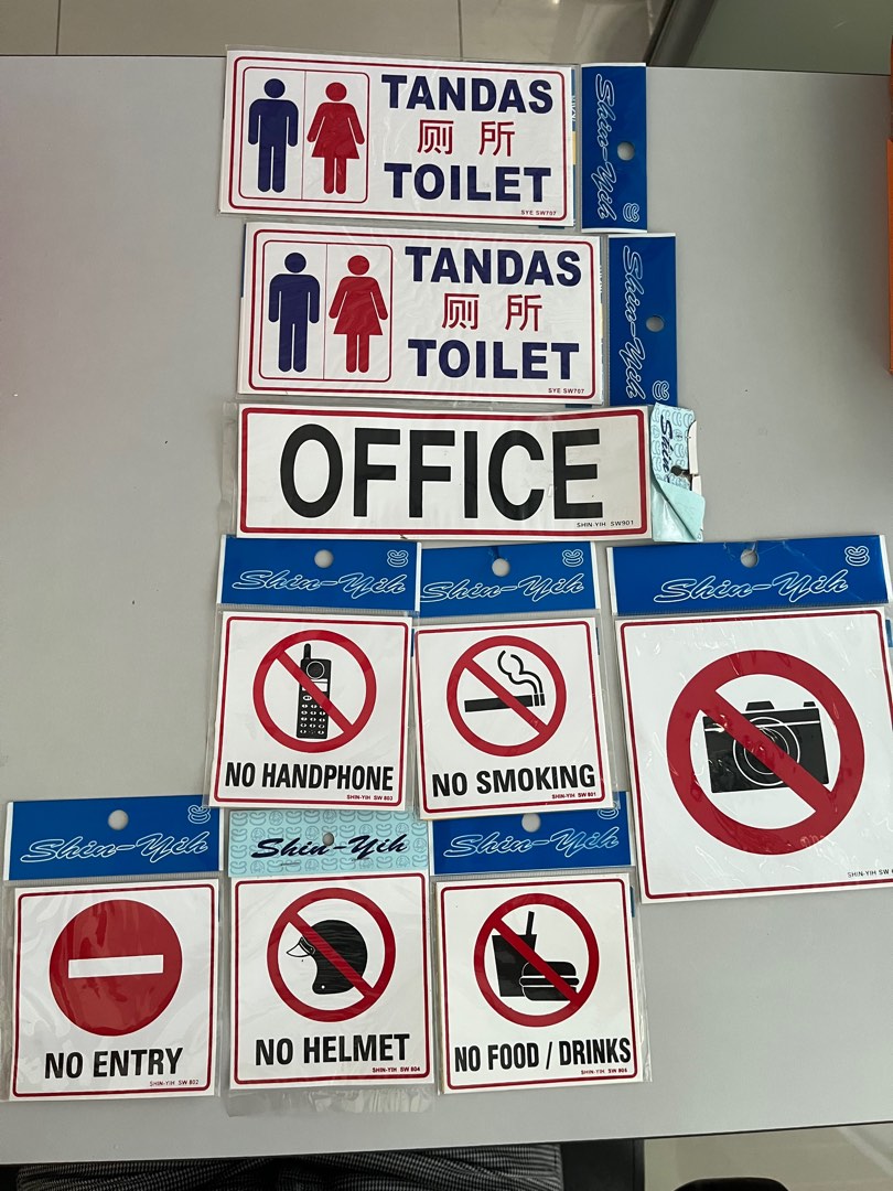 Signboard plastic sticker, Everything Else, Others on Carousell