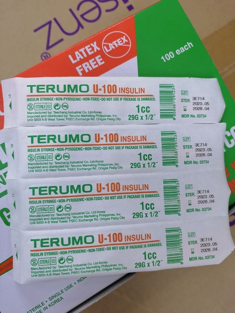 Syringe Insulin 1cc Terumo, Health & Nutrition, Medical Supplies & Tools on Carousell