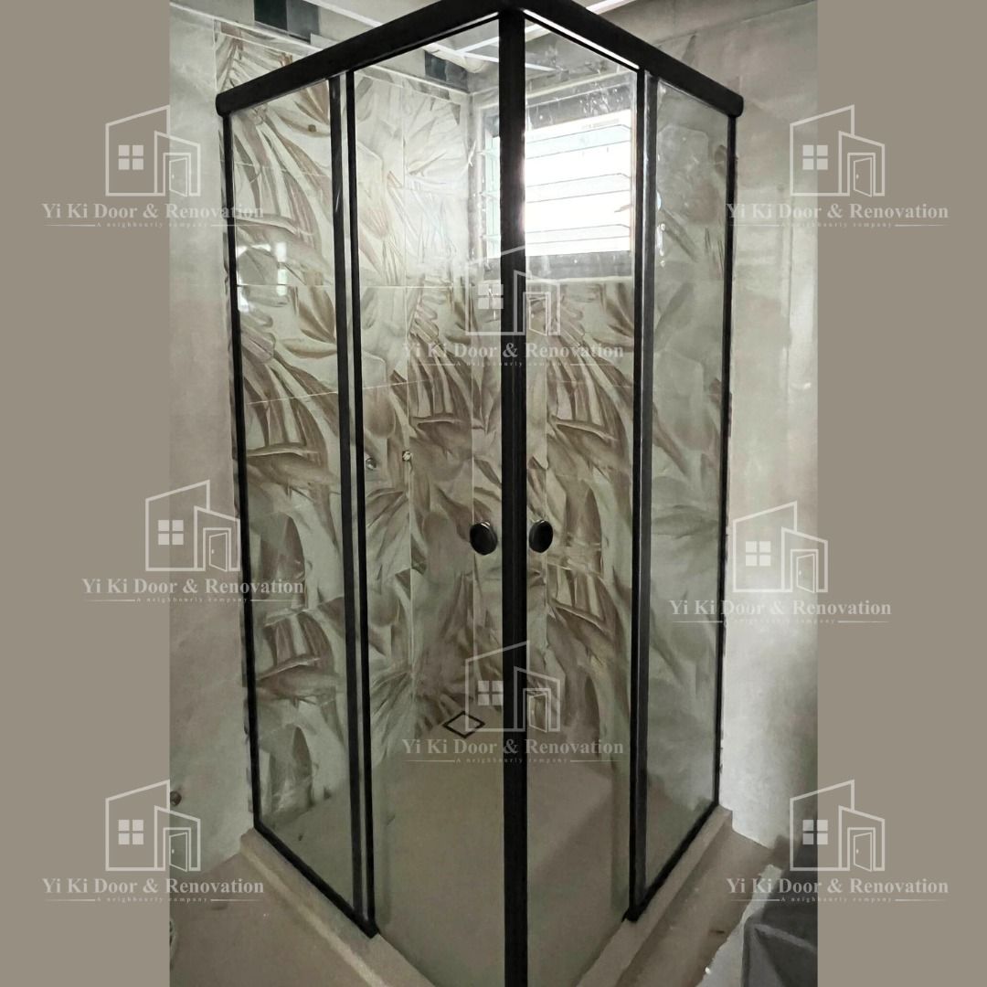 Ultra-Slim 2 Fixed 2 Slides Shower Screen, Furniture & Home Living ...