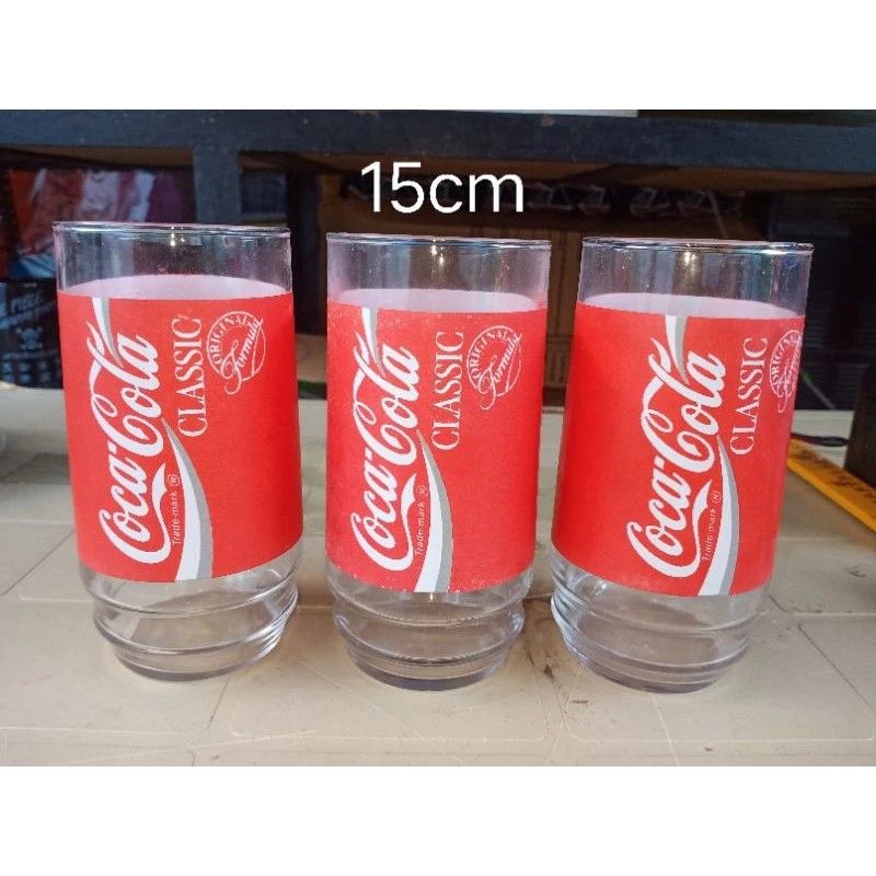 Vintage Coca-Cola Glass Red Coke Classic Original Formula glass ...