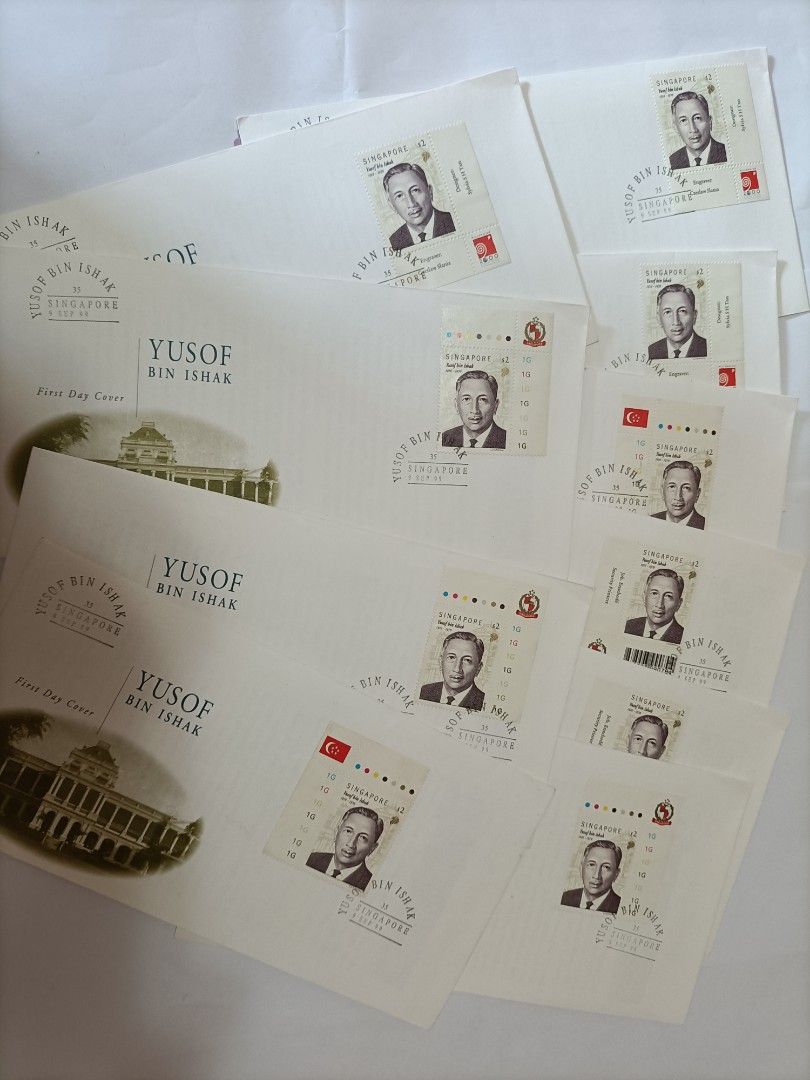 10 fdc first day covers yusof ishak stamps, Hobbies & Toys, Memorabilia ...