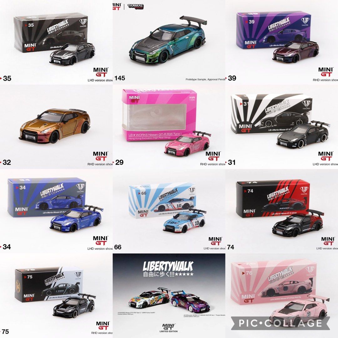 1/64 Mini GT Nissan GT-R R35 LBWK LB Silhouette Rising Sun, Hobbies ...