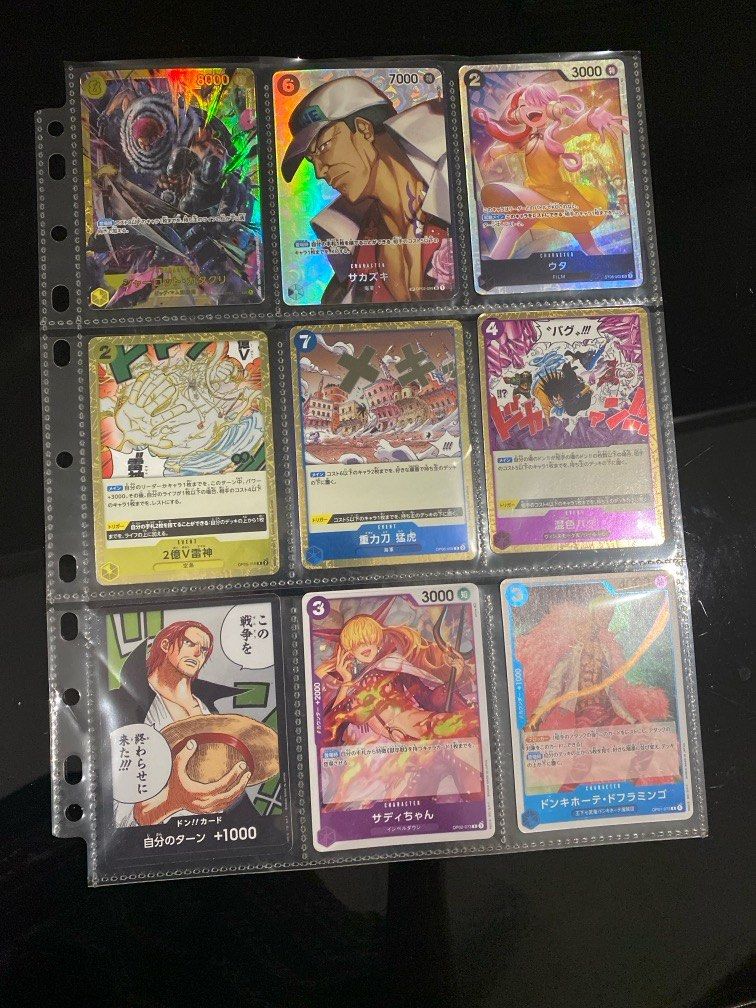 9 One Piece cards 6 rares 2 super rares 1 secret rare, Hobbies & Toys ...