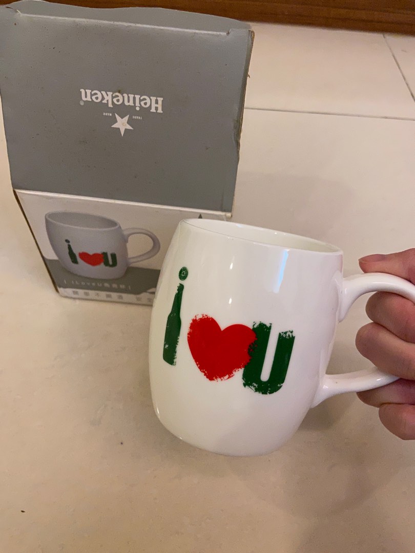 全新 品牌紀念 Heineken 海尼根 i love you 紀念 馬克杯, 哩哩扣扣, 其他在旋轉拍賣